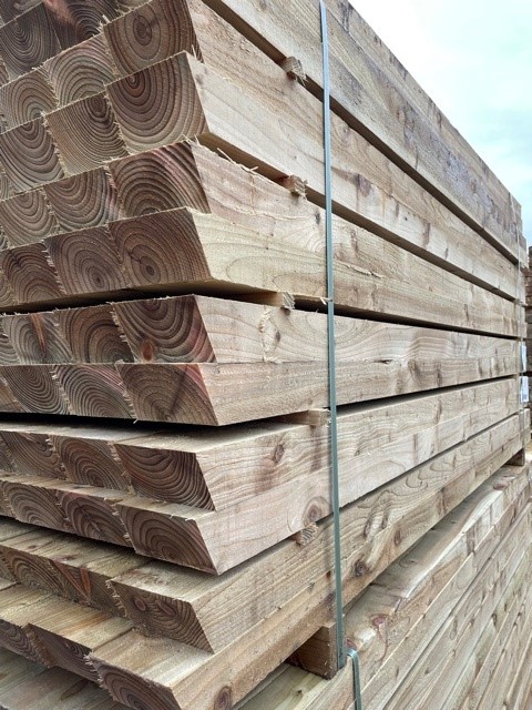 Rail Bevelled 1.5" x 3.5" 3600mm Pressure Treated Green - English ...